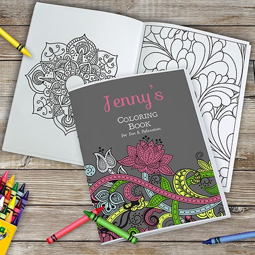 Personalized Coloring Book Florals and Designs | GiftsForYouNow