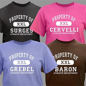 Personalized Property Of T-shirt | GiftsForYouNow