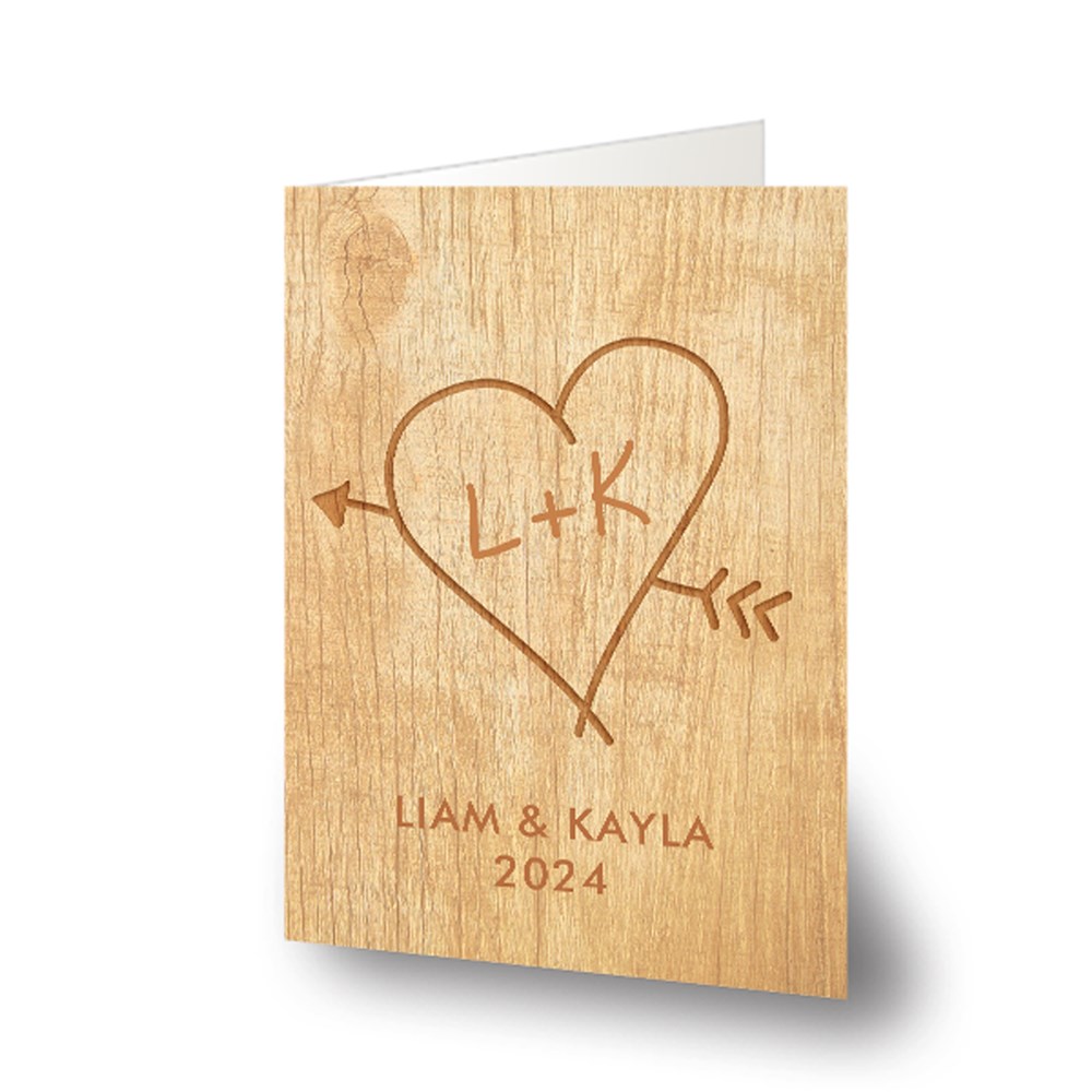 Personalized Carved Initial Card | GiftsForYouNow
