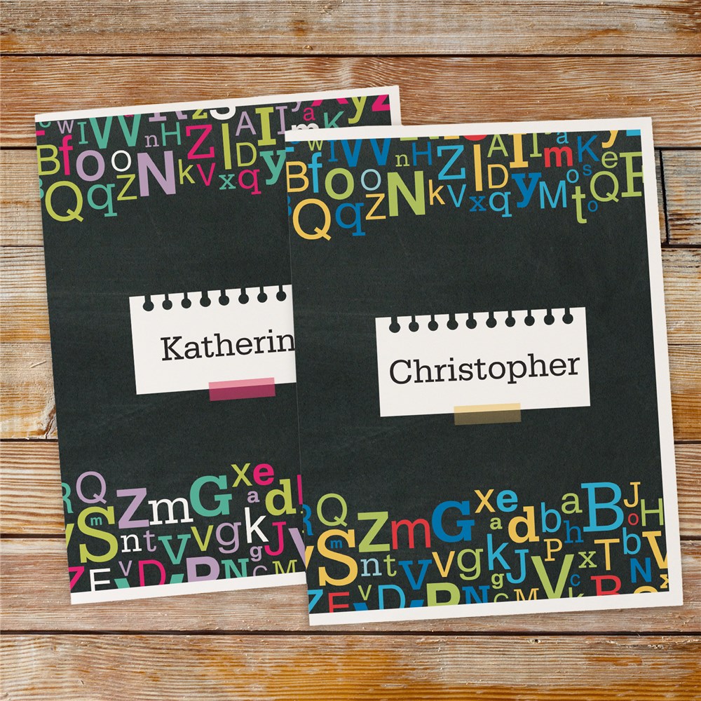 Personalized Letters Folder Set | GifstForYouNow.com