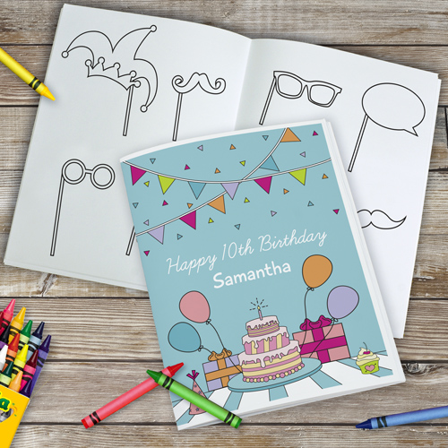 Personalized Happy Birthday Coloring Book | GiftsForYouNow.com