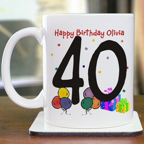 Personalized 40th Birthday Coffee Mug | GiftsForYouNow