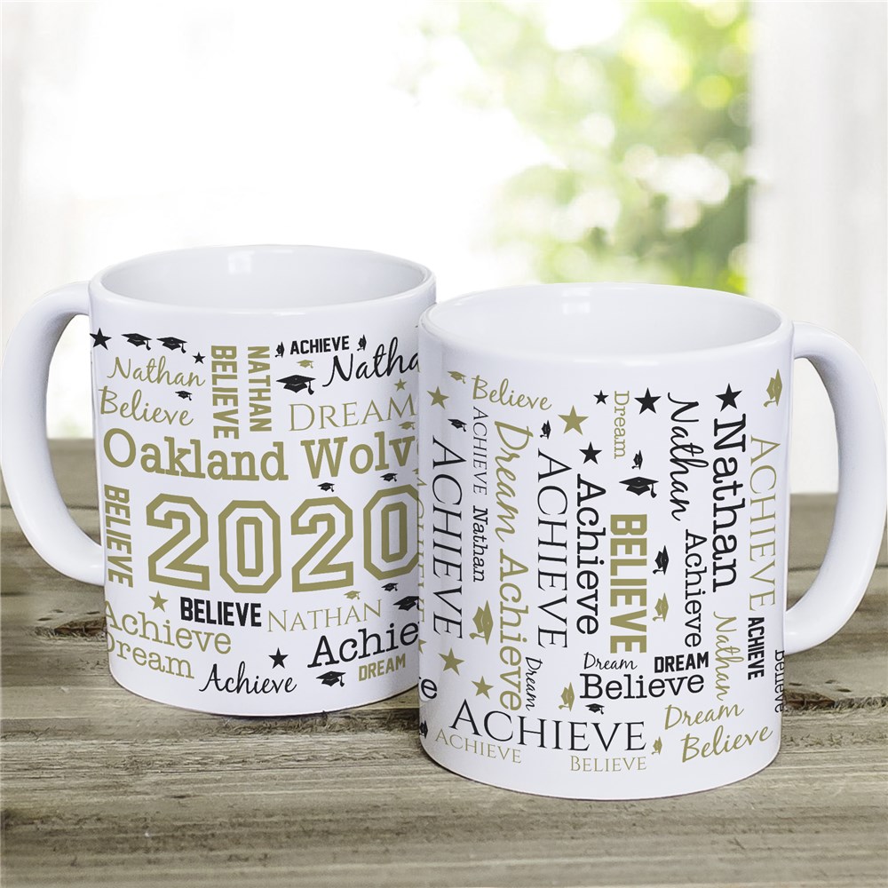 Personalized Graduation Word-Art Coffee Mug | GiftsForYouNow