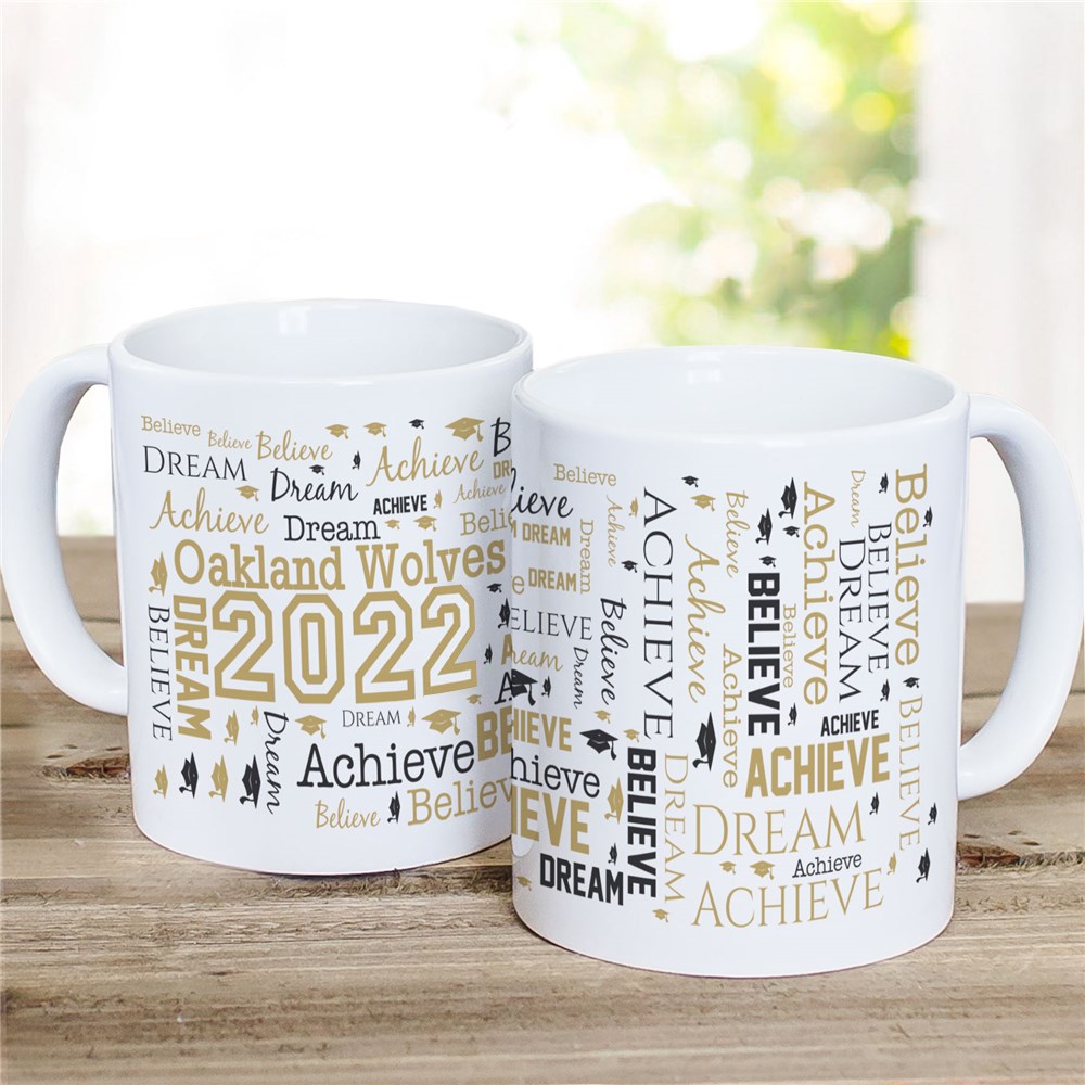 Personalized Graduation Word-Art Coffee Mug | GiftsForYouNow