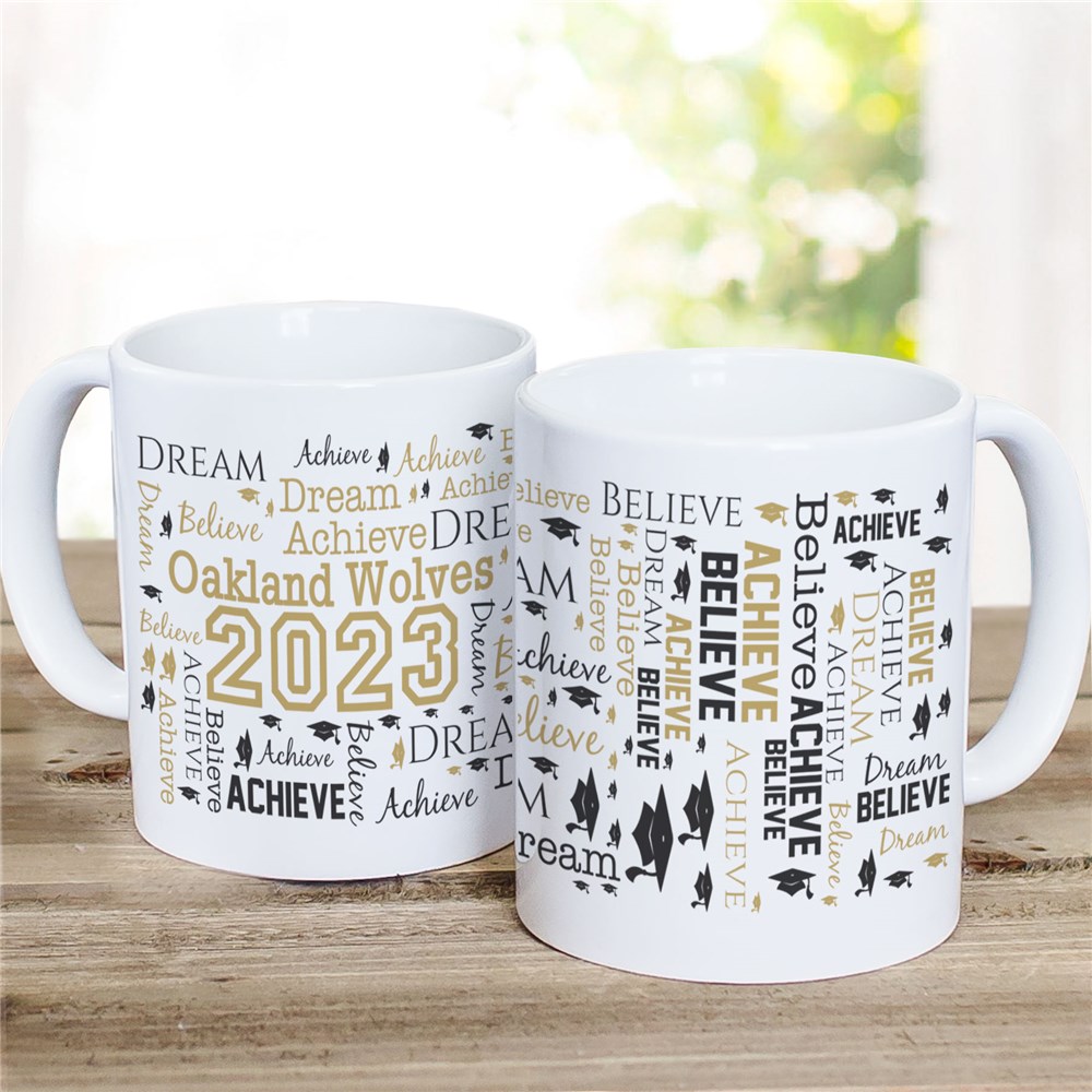 Personalized Graduation Word-Art Coffee Mug | GiftsForYouNow