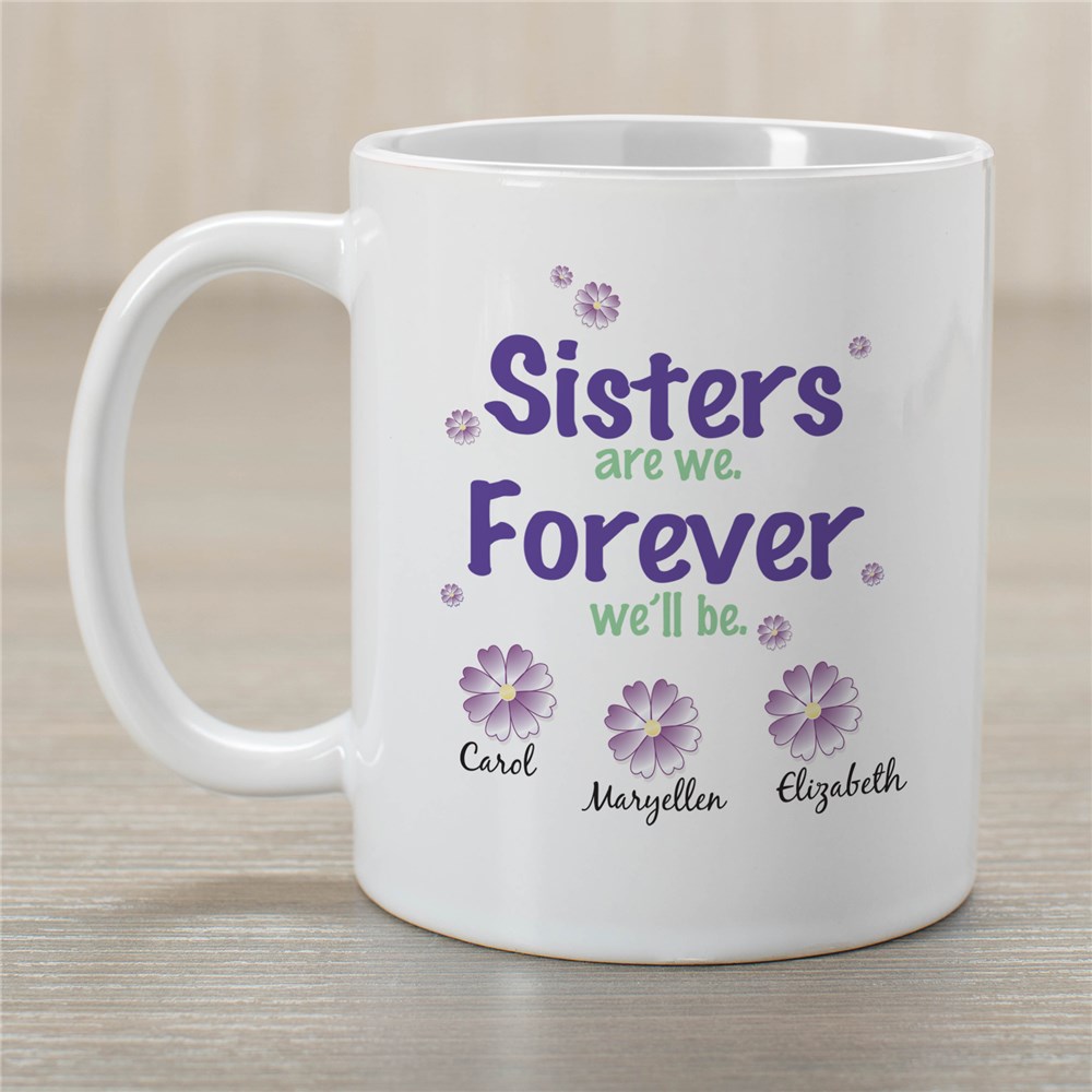 Sisters Forever Personalized Coffee Mug | GiftsForYouNow
