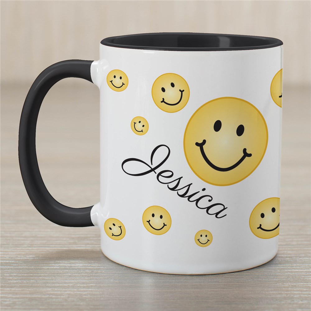 Personalized Smiley Face Ceramic Mug | GiftsForYouNow