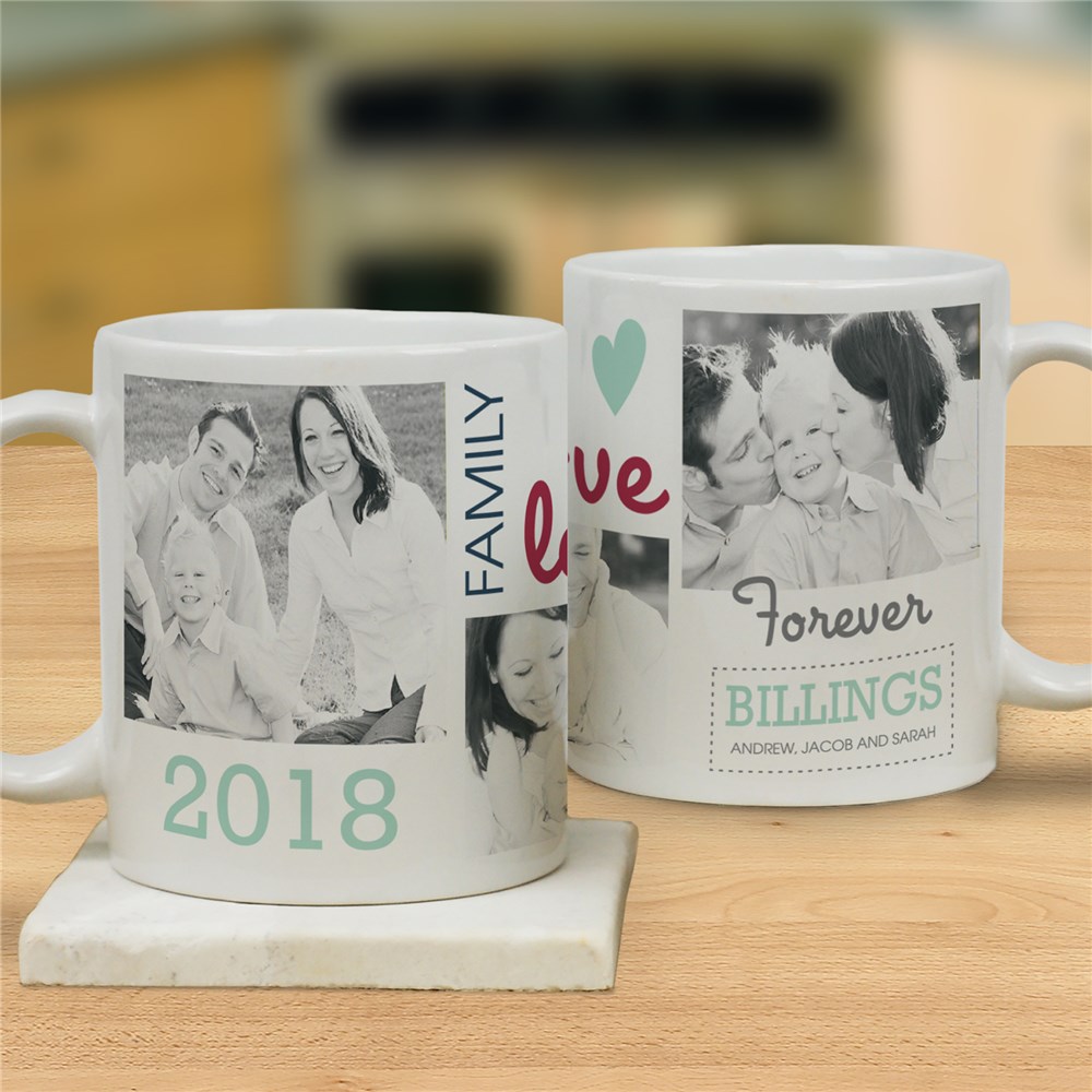 Family Photo Collage Personalized Coffee Mug | GiftsForYouNow