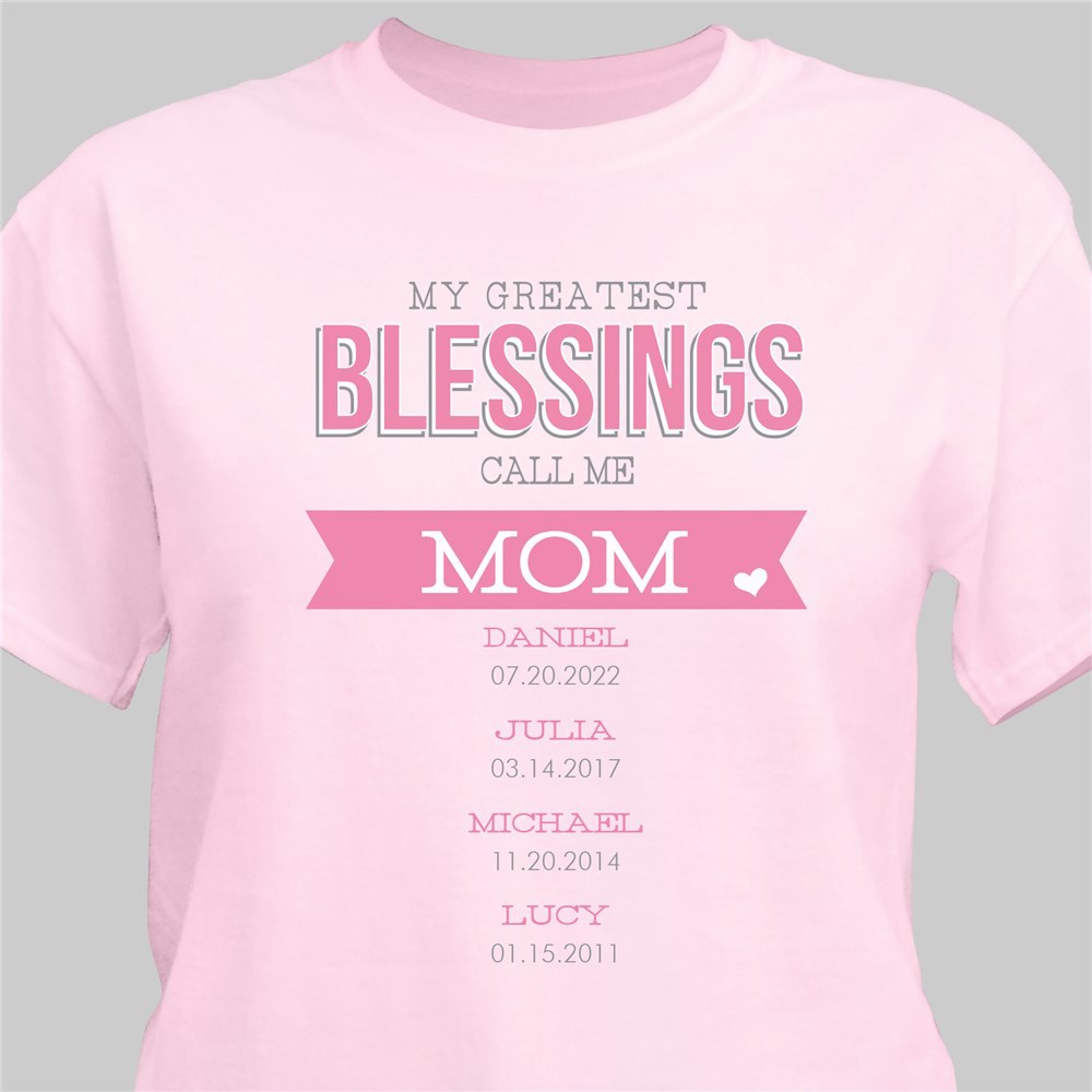 Personalized Greatest Blessings T-Shirt | GiftsForYouNow
