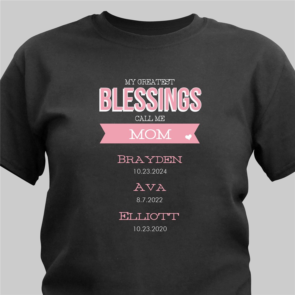 Personalized Greatest Blessings T-Shirt | GiftsForYouNow