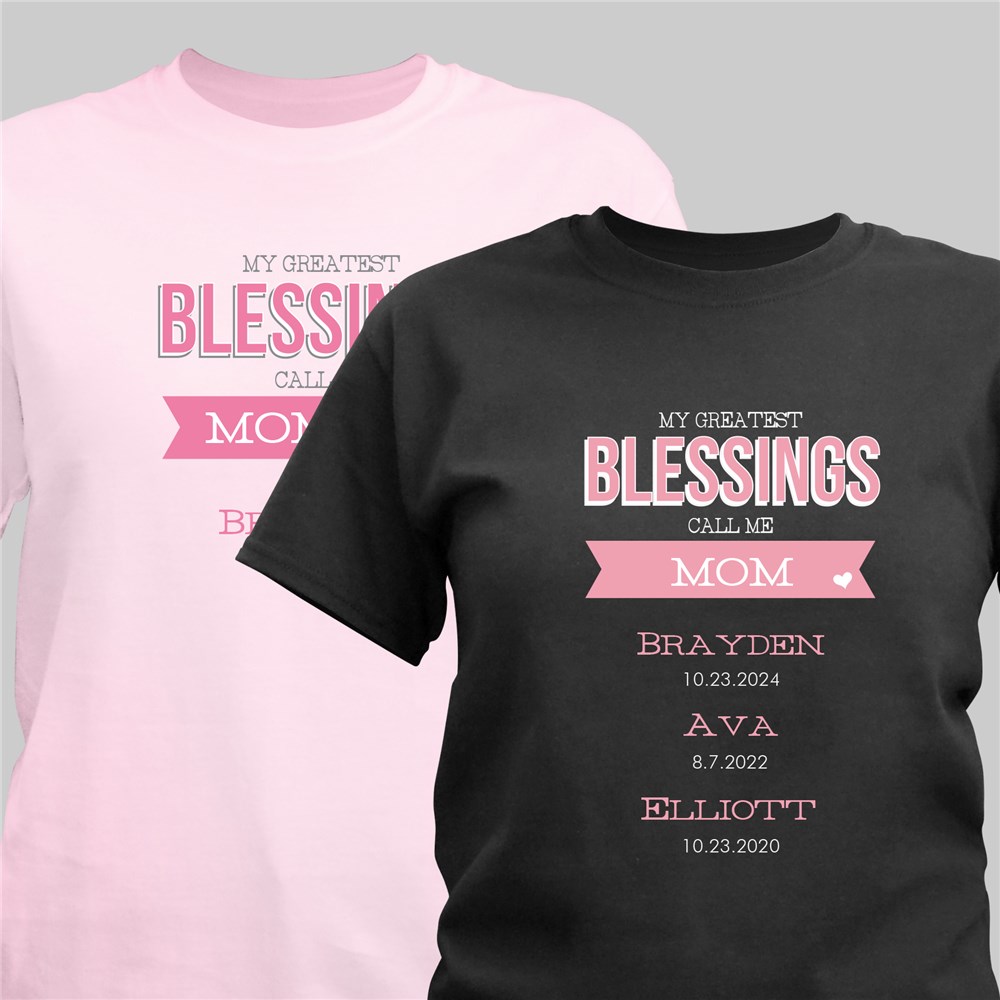 Personalized Greatest Blessings T-Shirt | GiftsForYouNow