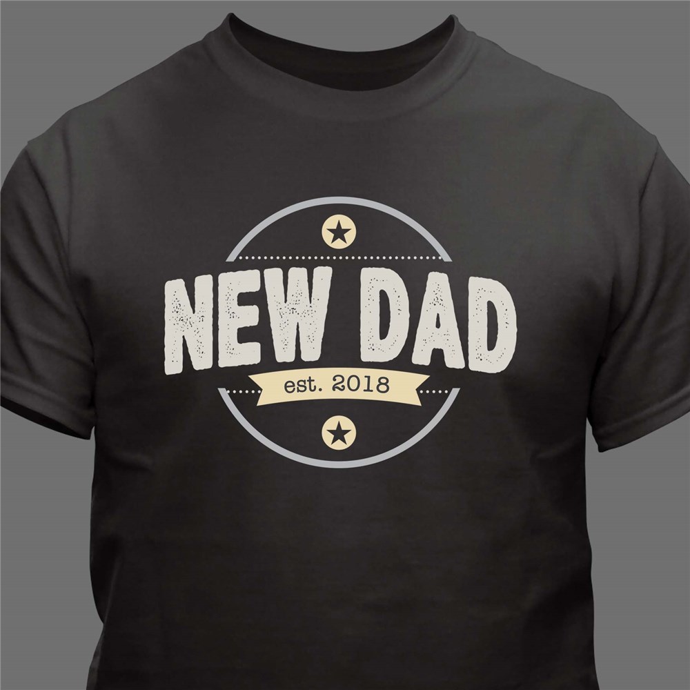 Personalized New Dad T-Shirt | GiftsForYouNow
