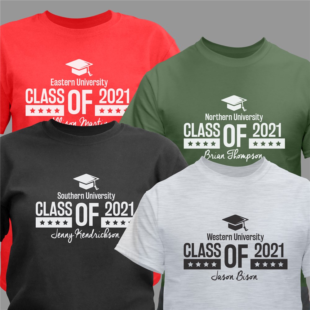 Personalized Class of Cap T-Shirt | GiftsForYouNow