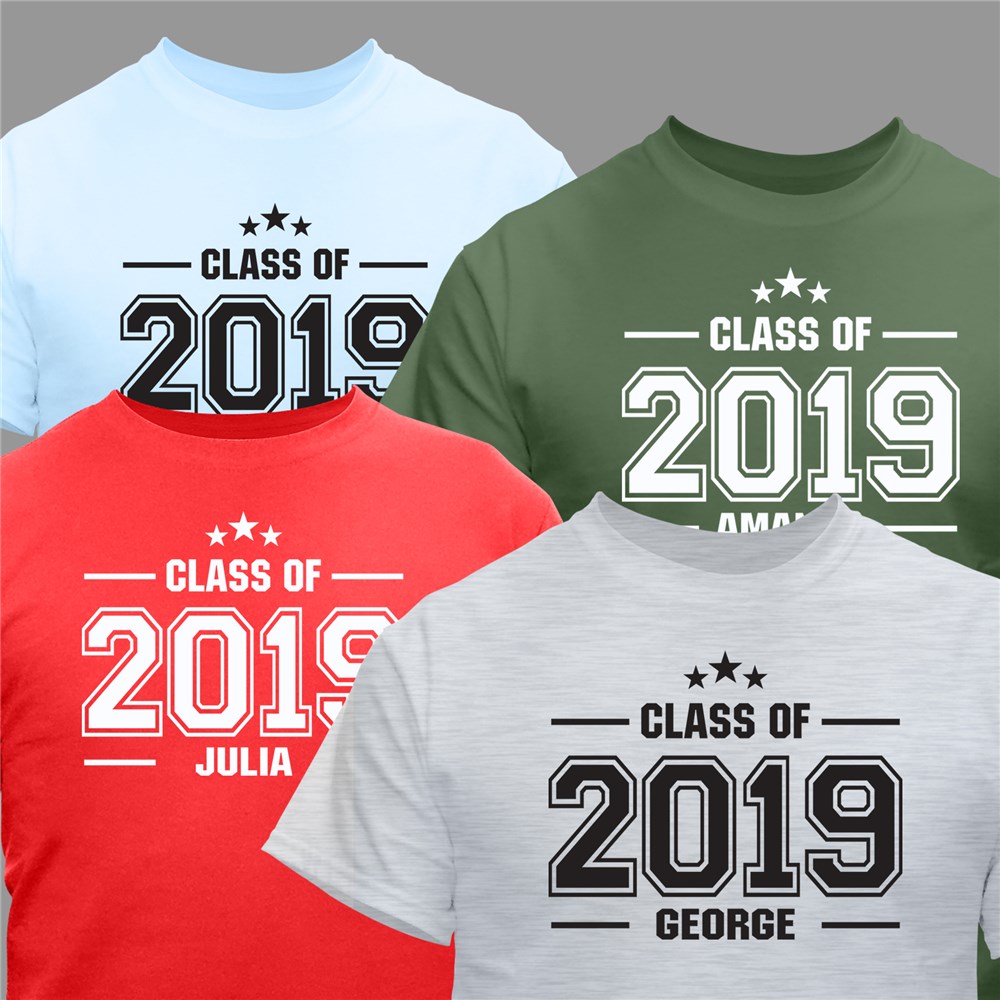 Personalized Stars Class of T-Shirt | GiftsForYouNow