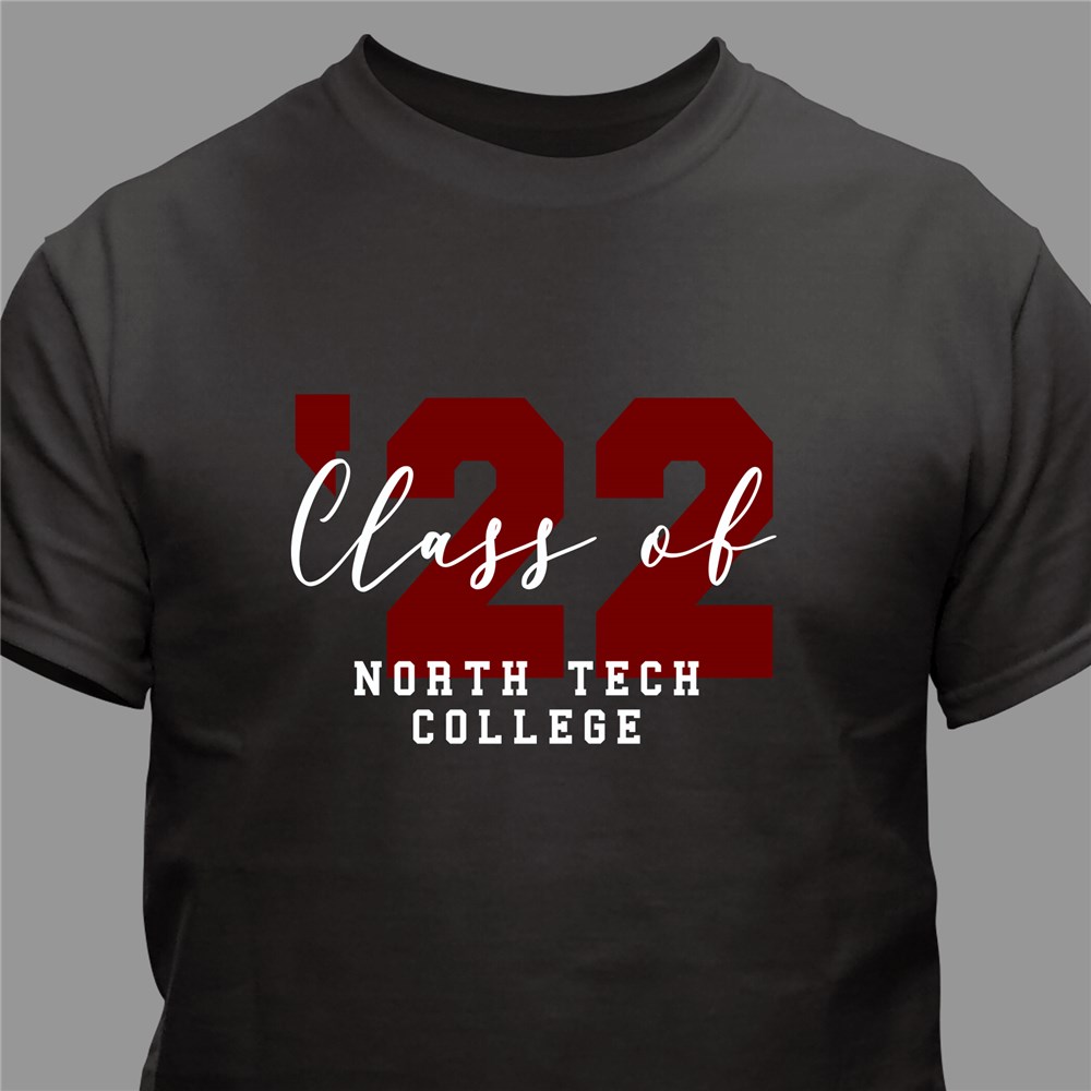 Personalized Class of T-Shirt with Graduation Year