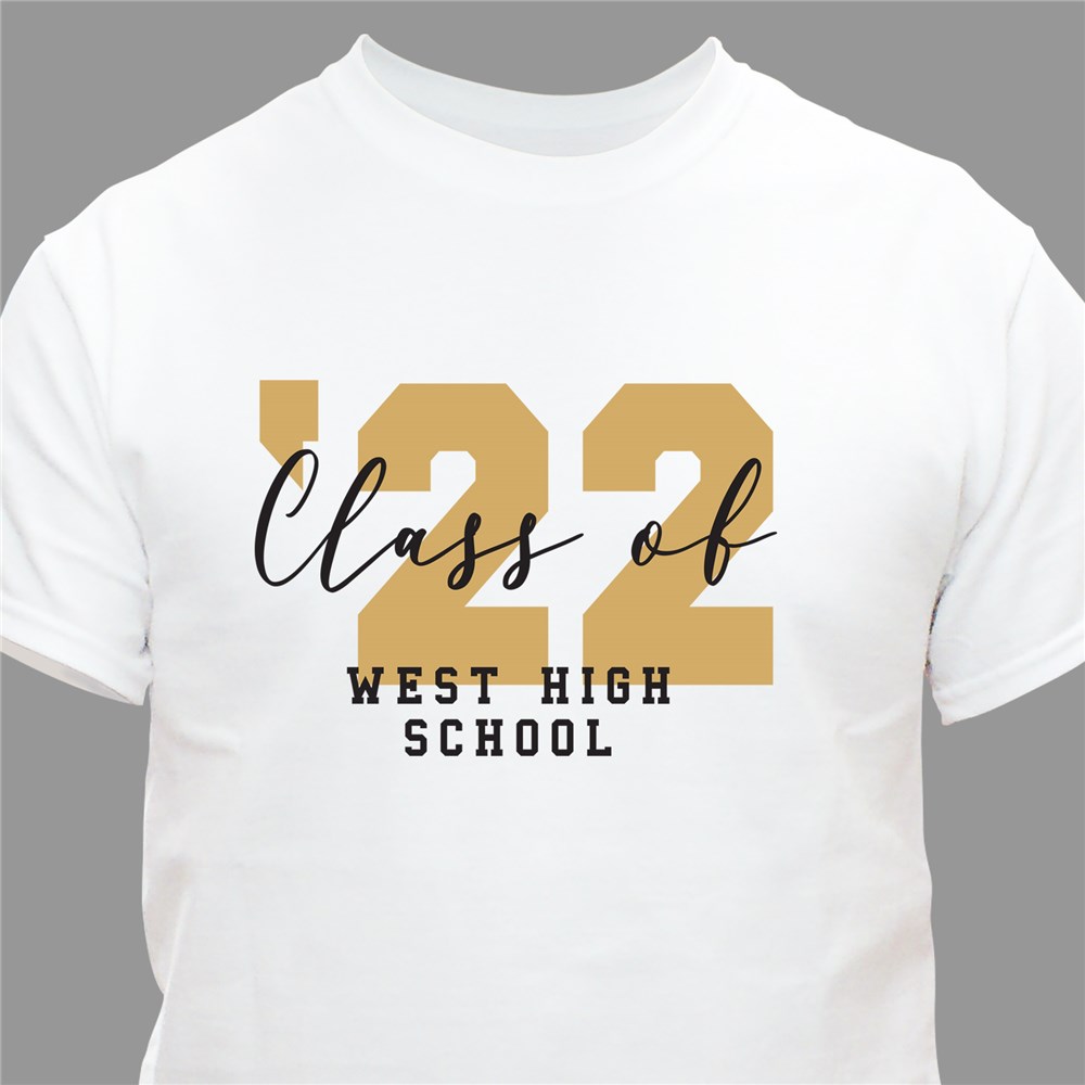 Personalized Class of T-Shirt with Graduation Year