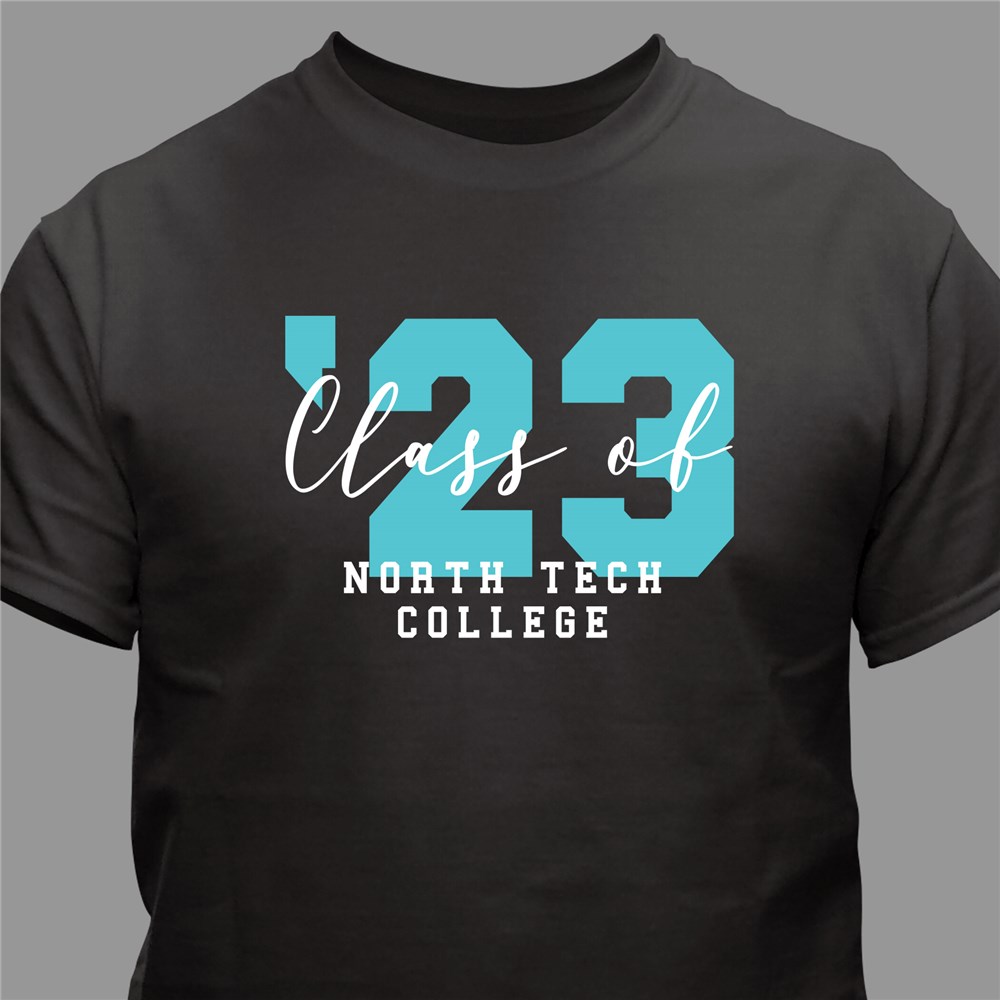 Personalized Class of T-Shirt with Graduation Year