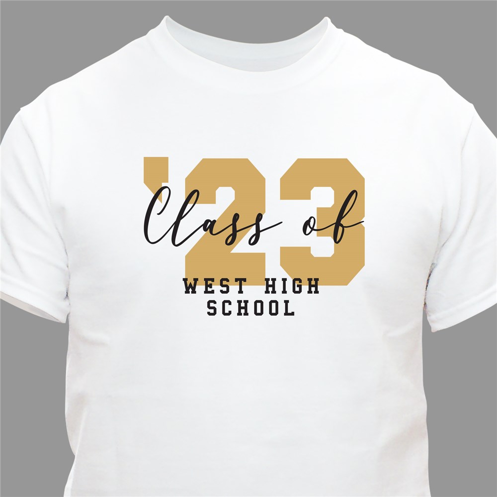 Personalized Class of T-Shirt with Graduation Year