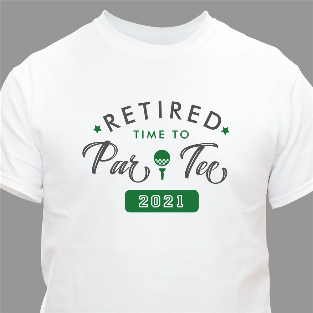 Personalized Retired Time to Par-Tee Golf-Themed T-Shirt