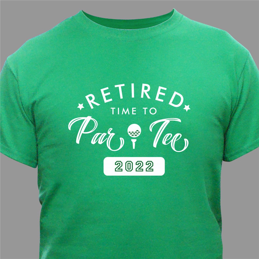Personalized Retired Time to Par-Tee Golf-Themed T-Shirt