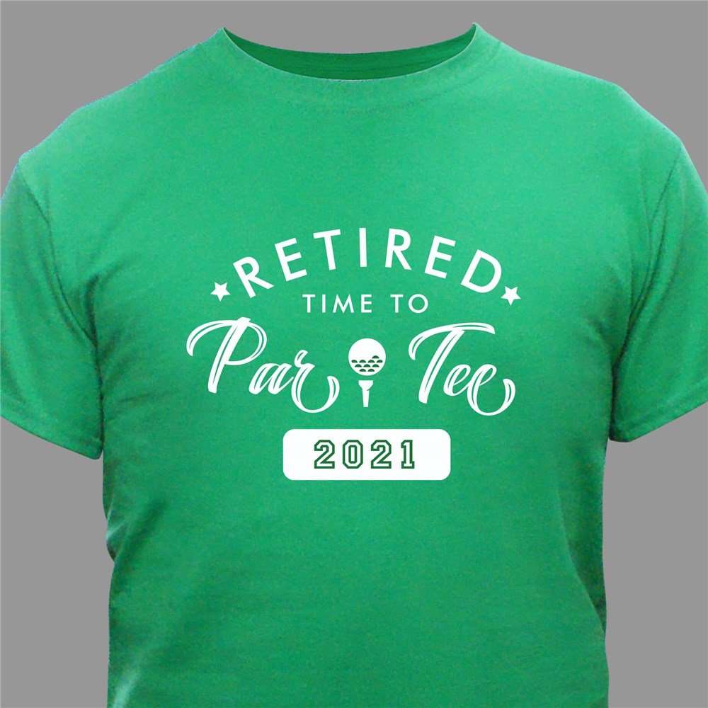 Personalized Retired Time to Par-Tee Golf-Themed T-Shirt