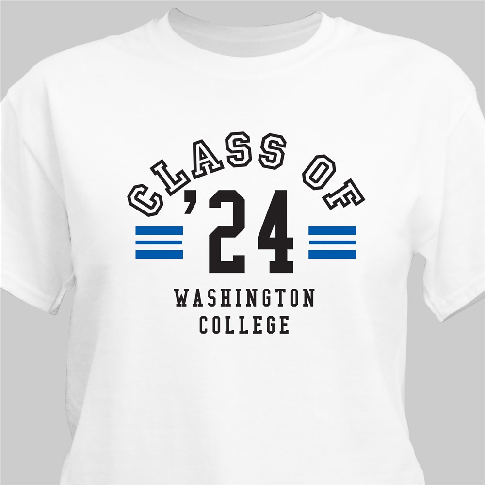 Personalized Class of Graduation T-Shirt with School Name