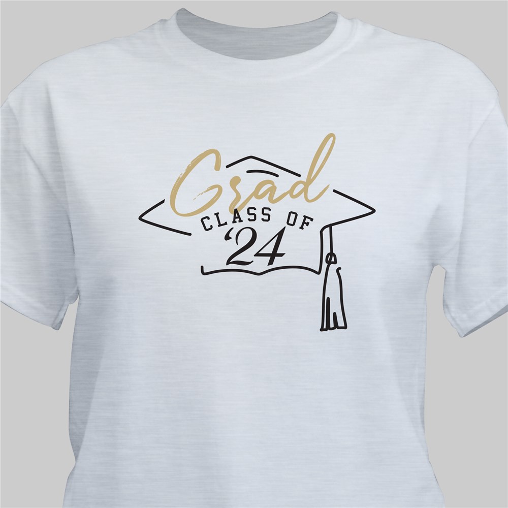 Personalized Graduate Shirt With Cap Design | GiftsForYouNow