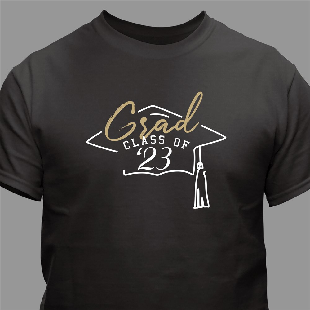 Personalized Graduate Shirt With Cap Design | GiftsForYouNow