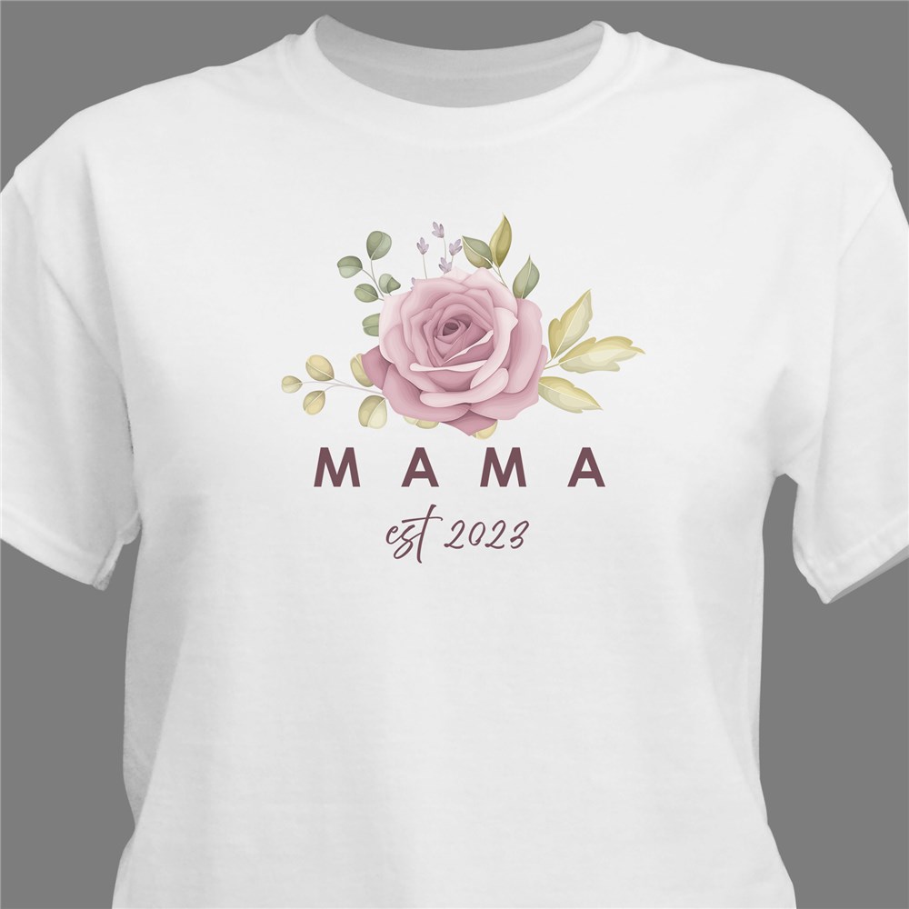 Personalized Pink Rose T-Shirt