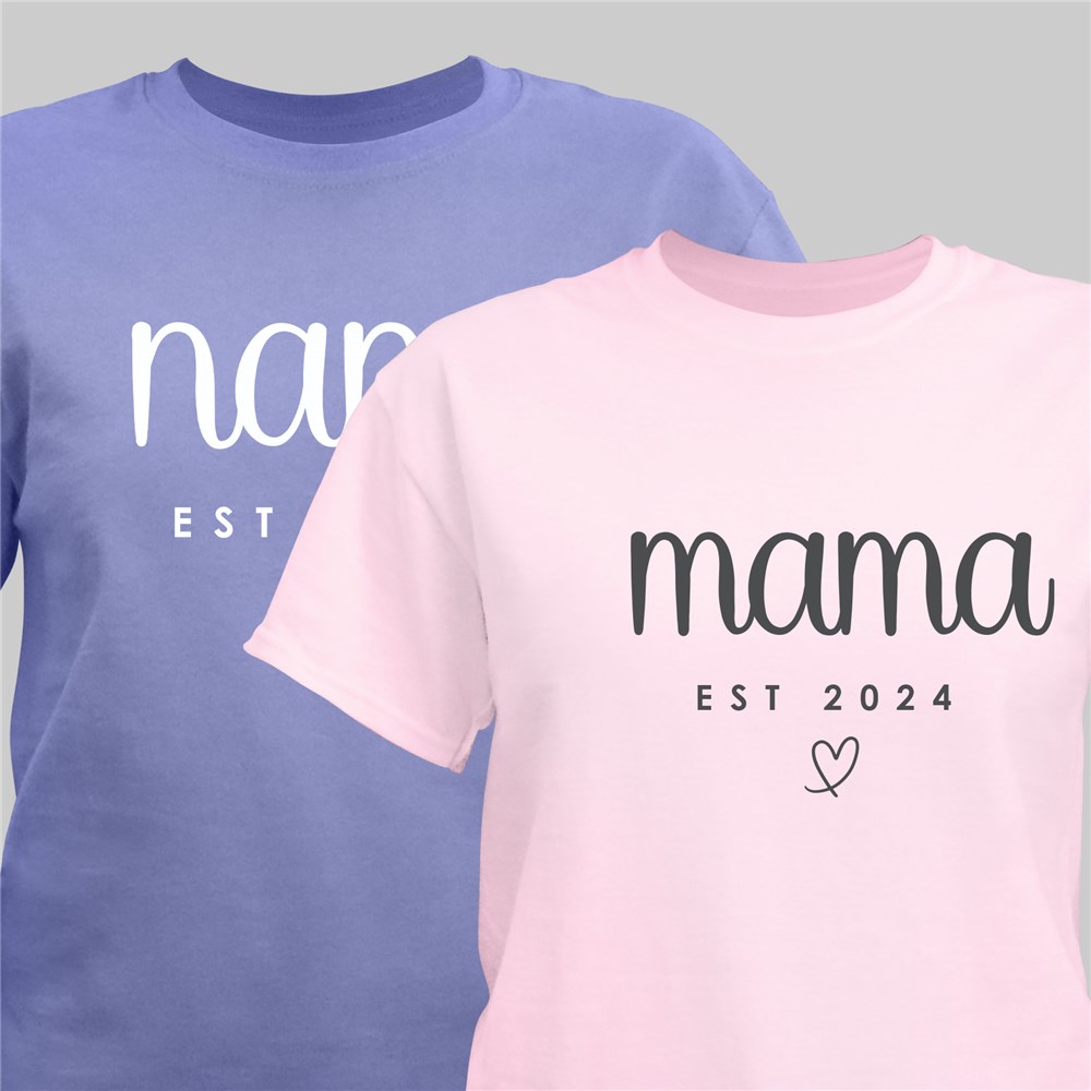 Personalized Established T-Shirt For Mom | GiftsForYouNow