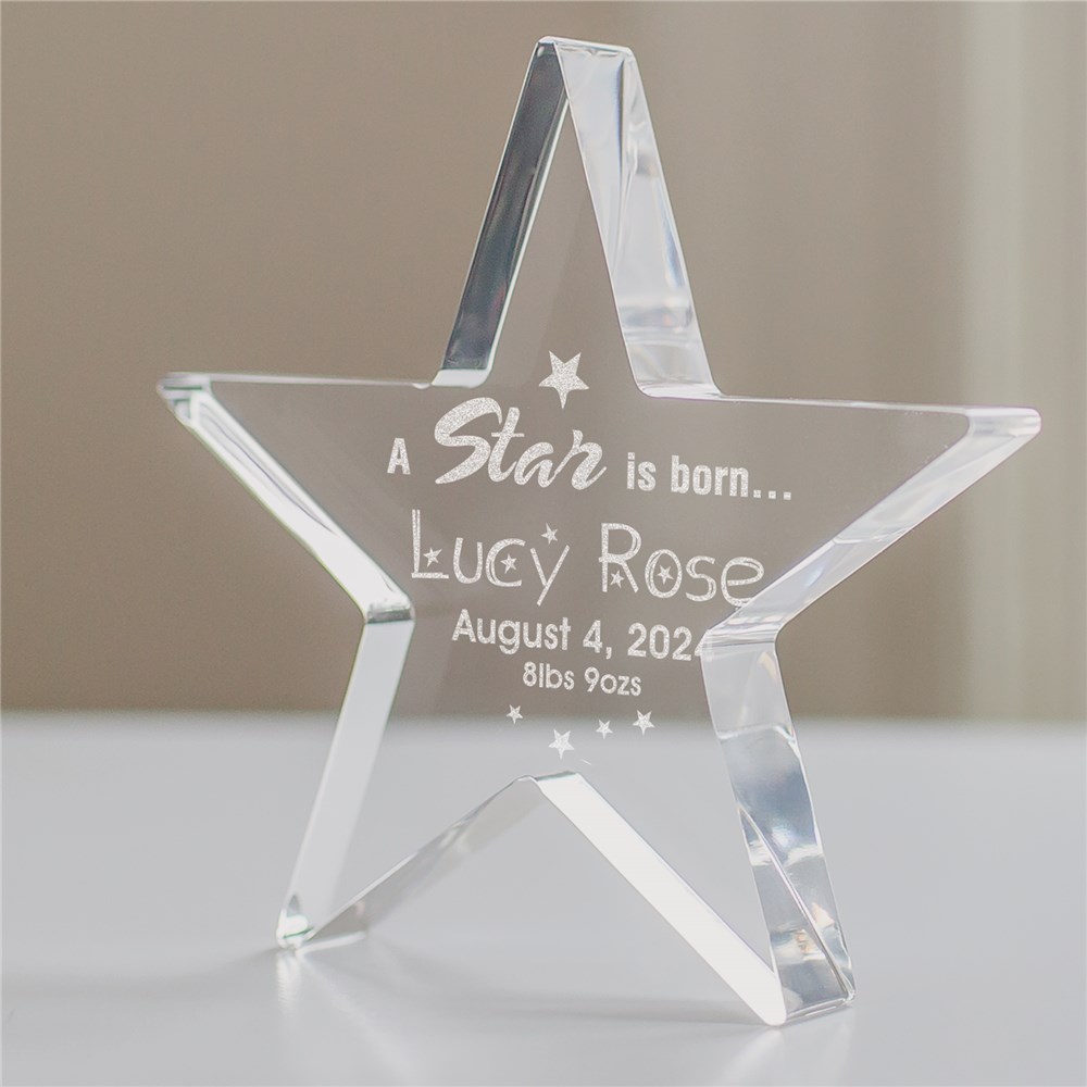 Personalized A Star Is Born Star New Baby Keepsake | GiftsForYouNow