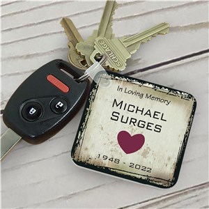 Personalized In Loving Memory Memorial Keychain | GiftsForYouNow