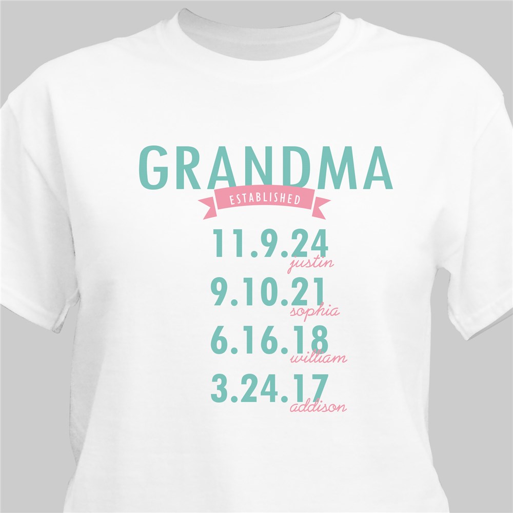 Personalized Established T-Shirt | GiftsForYouNow