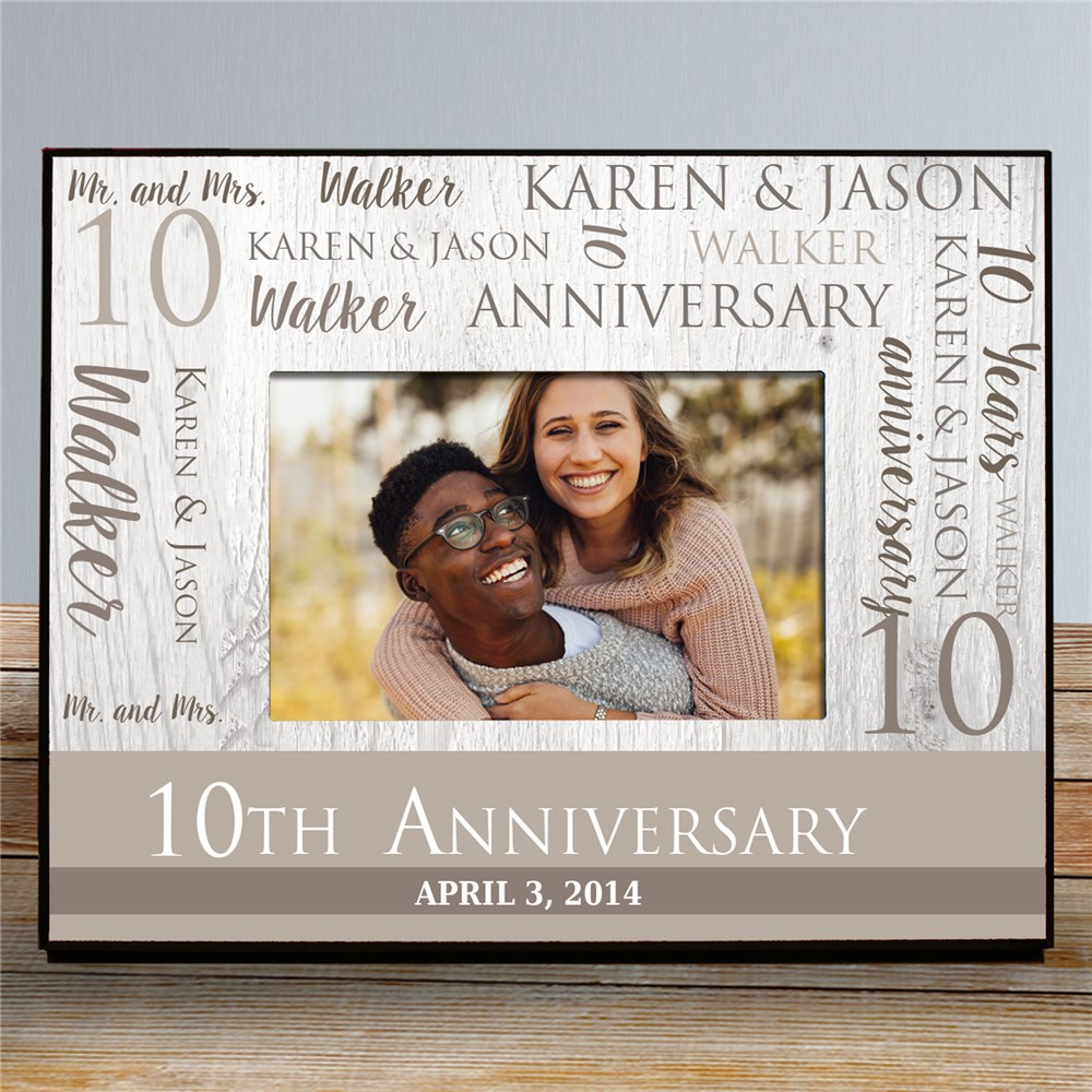 Personalized Anniversary Words Printed Picture Frame | GiftsForYouNow