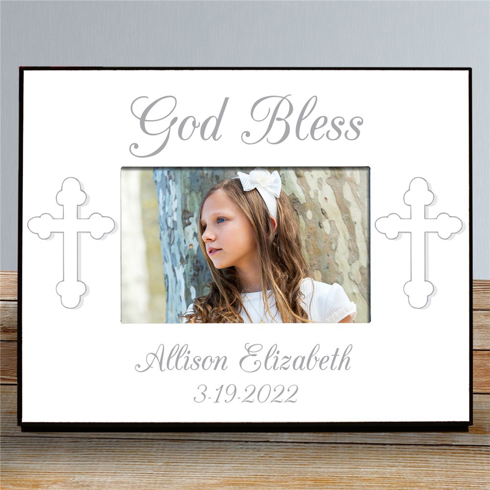 God Bless... Personalized Baptism Frame | GiftsForYouNow