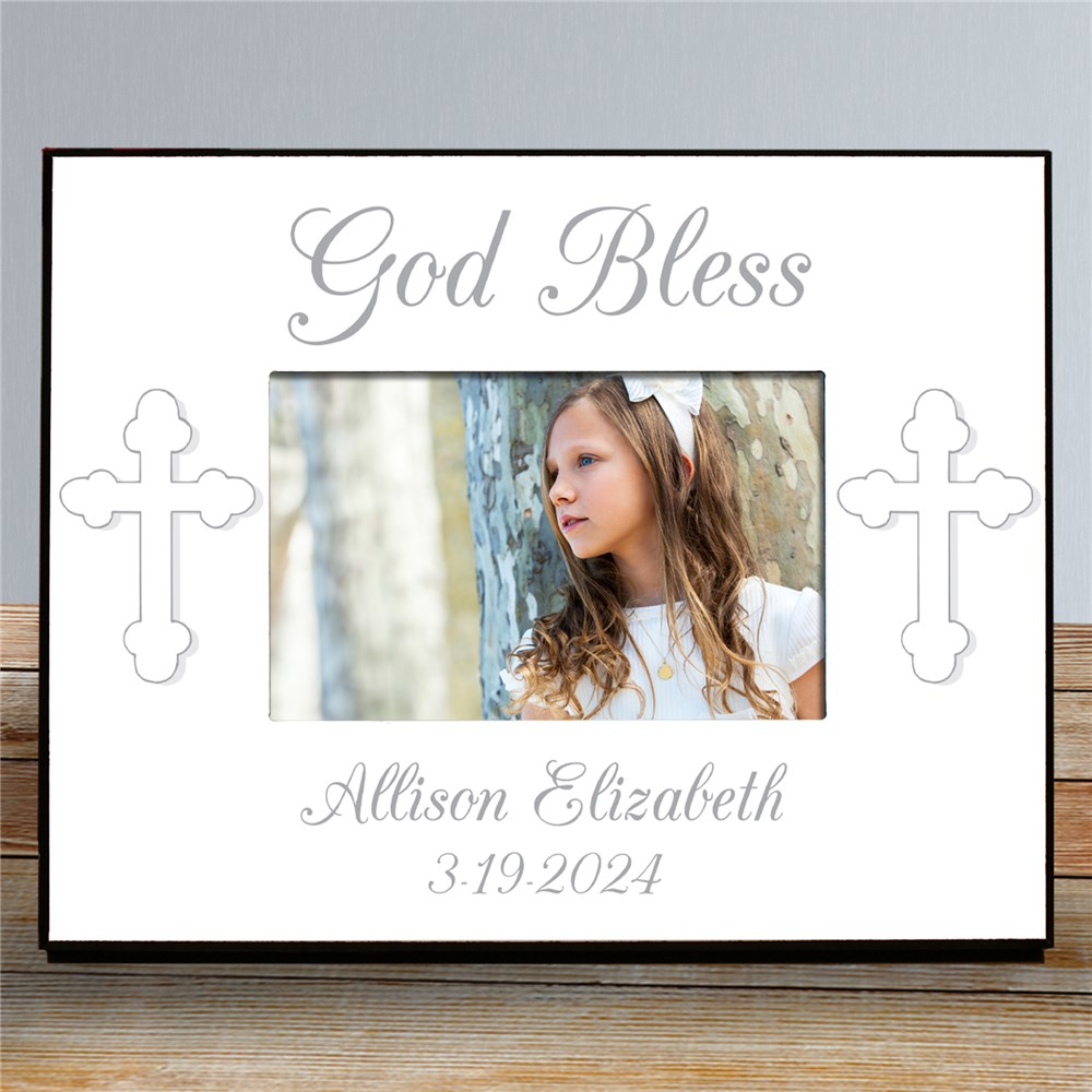 God Bless... Personalized Baptism Frame | GiftsForYouNow
