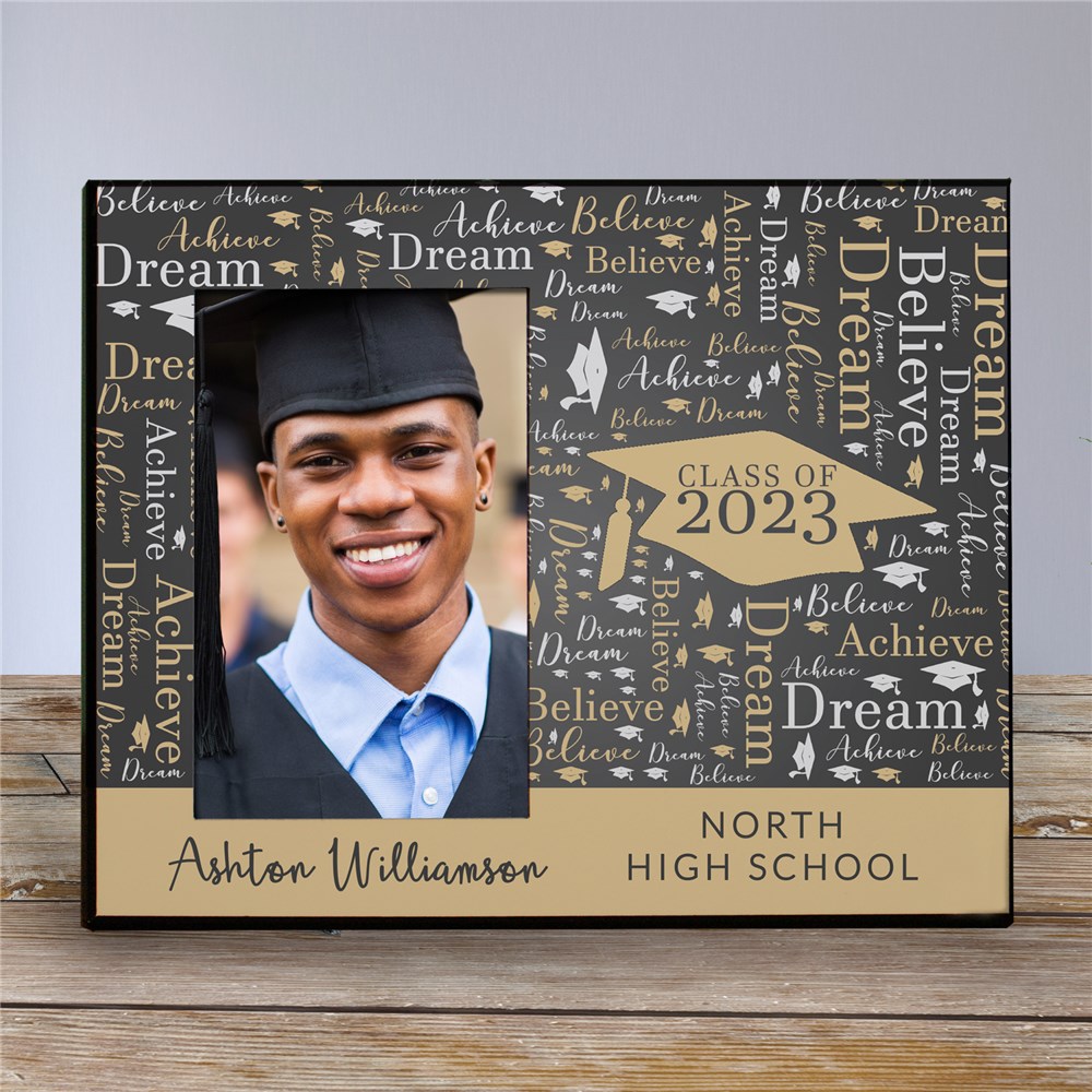 Personalized Class Of Graduation Word-Art Frame | 2021 Graduation Frame