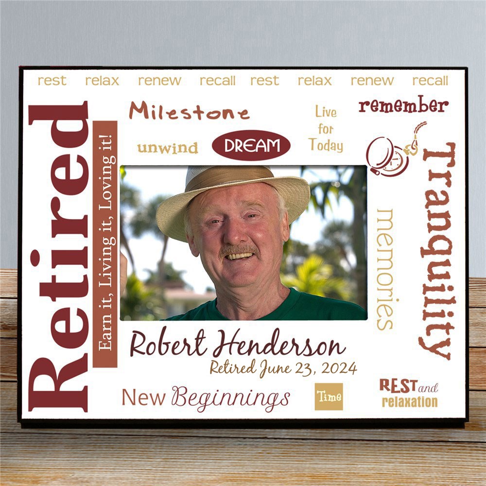 Retirement Customized Printed Frame - Rest and Relaxation | GiftsForYouNow