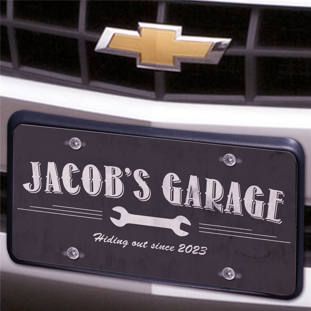 Personalized Garage License Plate