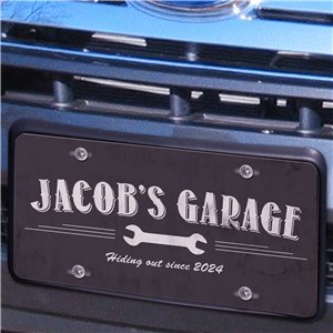 Personalized Garage License Plate