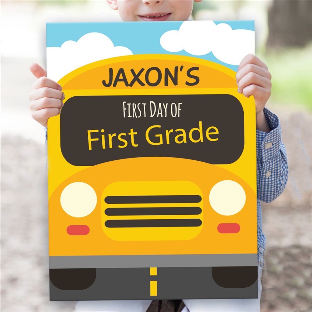 Personalized Back To School Bus Sign | GiftsForYouNow