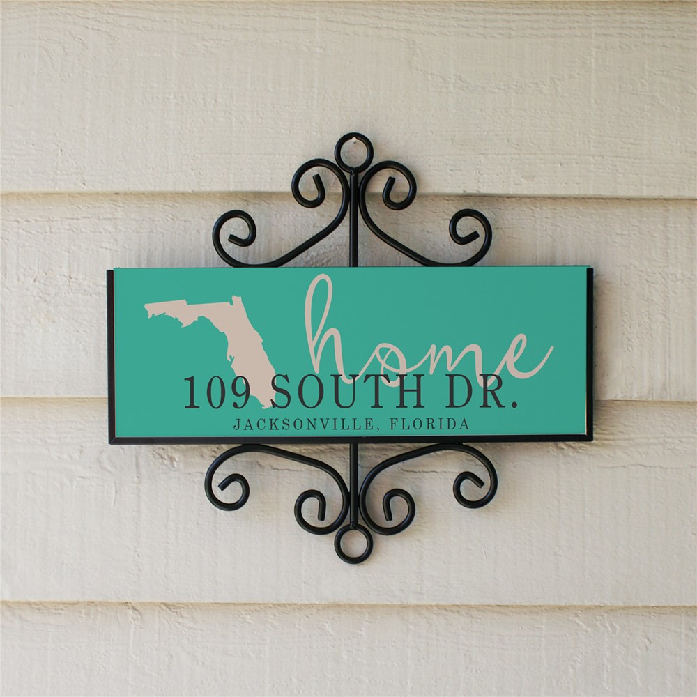 Personalized Address Sign State Home Signature Design | GiftsForYouNow