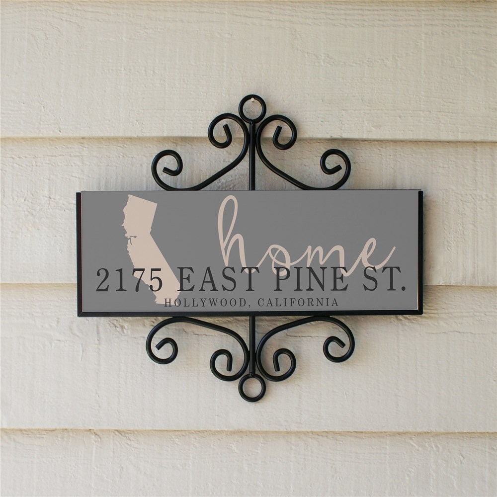 Personalized Address Sign State Home Signature Design | GiftsForYouNow