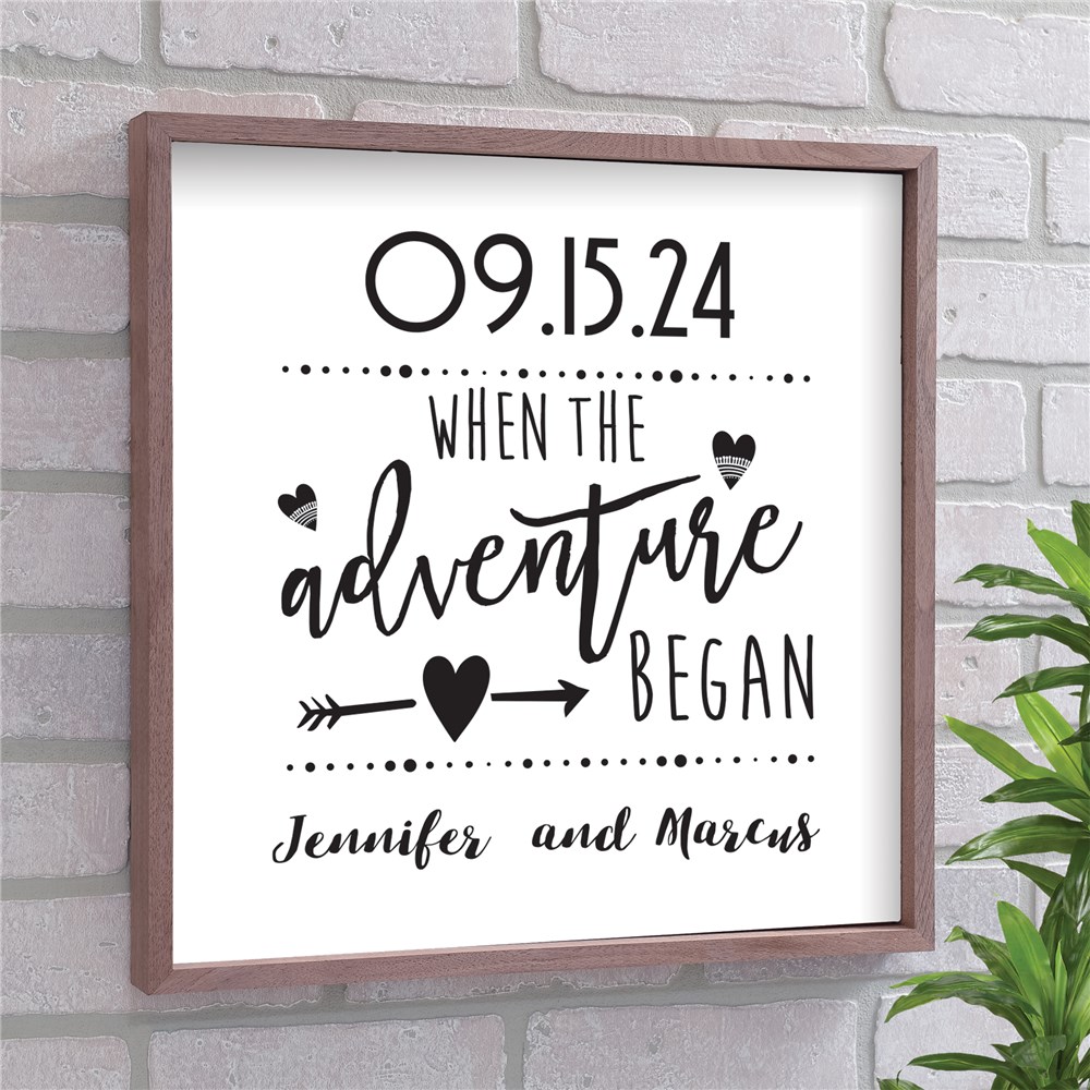 Personalized When The Adventure Began Wall Decor | GiftsForYouNow