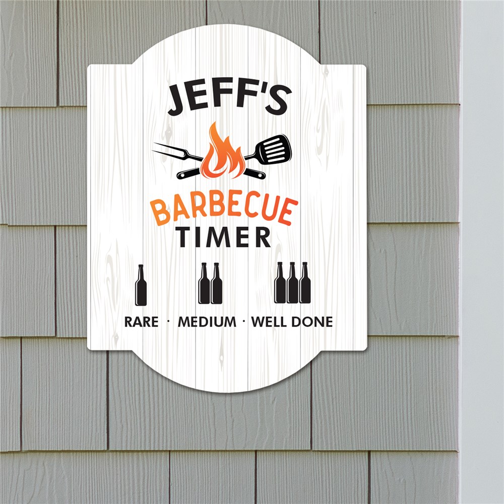 Personalized BBQ Timer Wall Sign | GiftsForYouNow