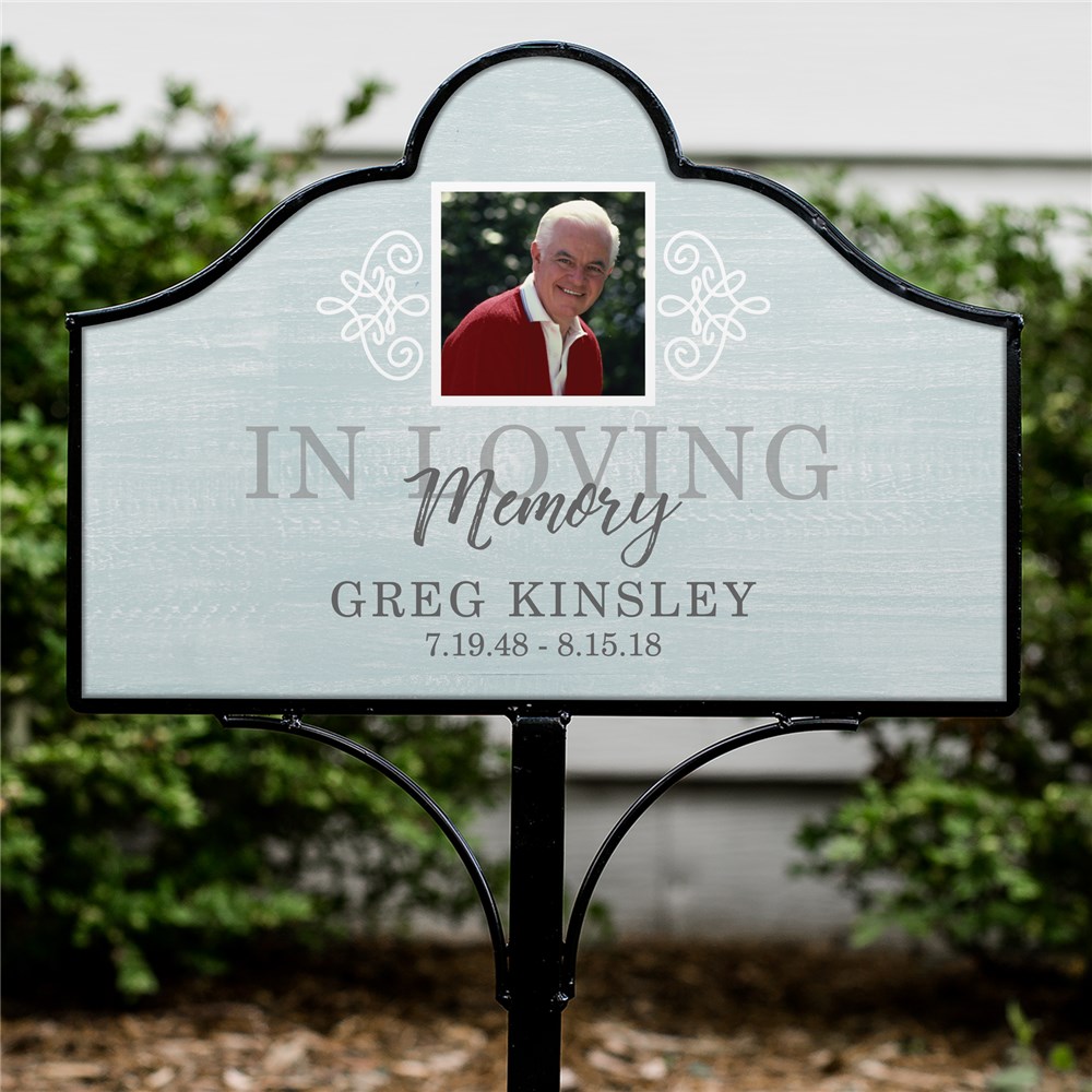 Personalized In Loving Memory Photo Magnetic Sign Set | GiftsForYouNow