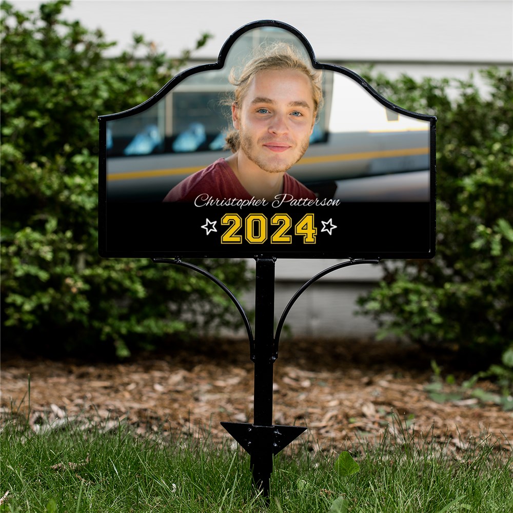 Personalized Graduation Photo Magnetic Yard Sign Set