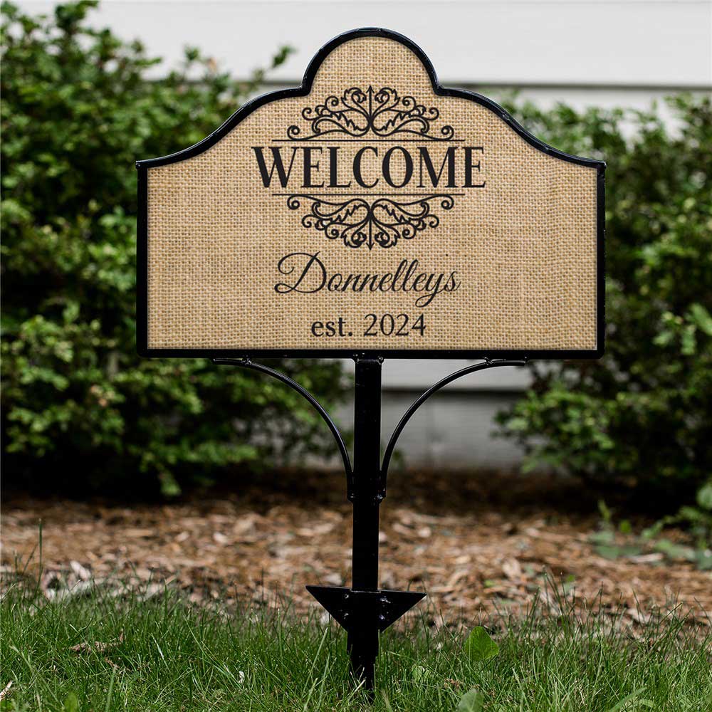 Personalized Welcome Magnetic Yard Sign Set | GiftsForYouNow