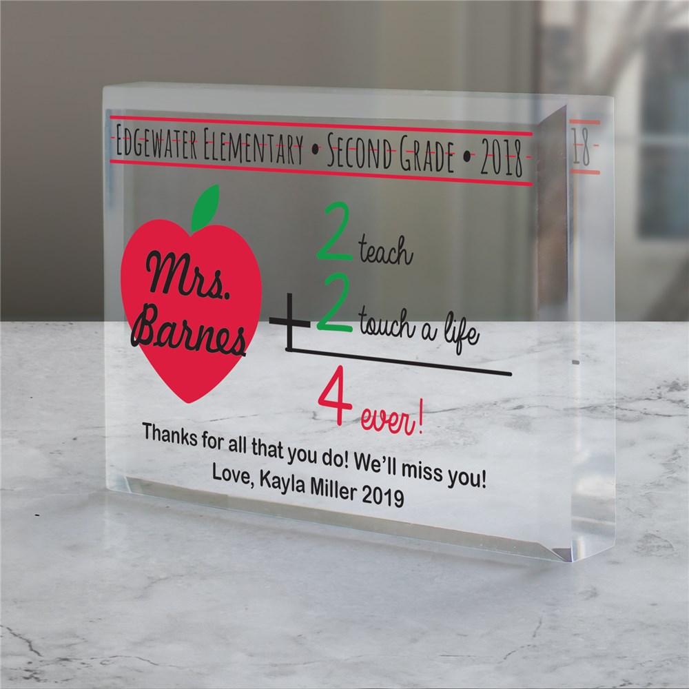 2+2 Personalized Teacher Keepsake | GiftsForYouNow