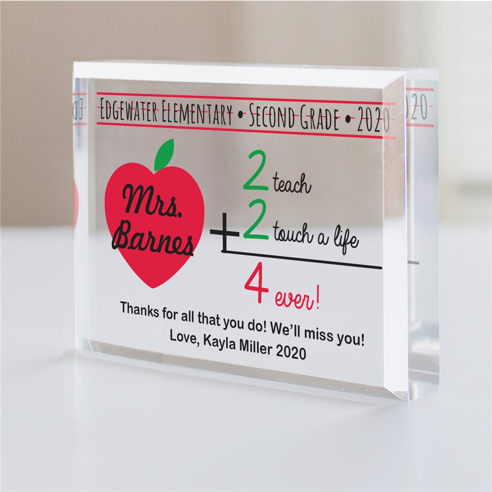 2+2 Personalized Teacher Keepsake | GiftsForYouNow
